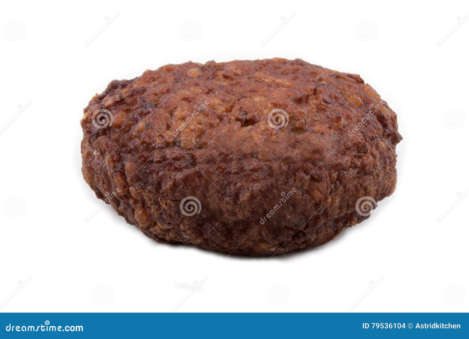 One Meatball Isolated on White Background Stock Photo - Image of rustic ...