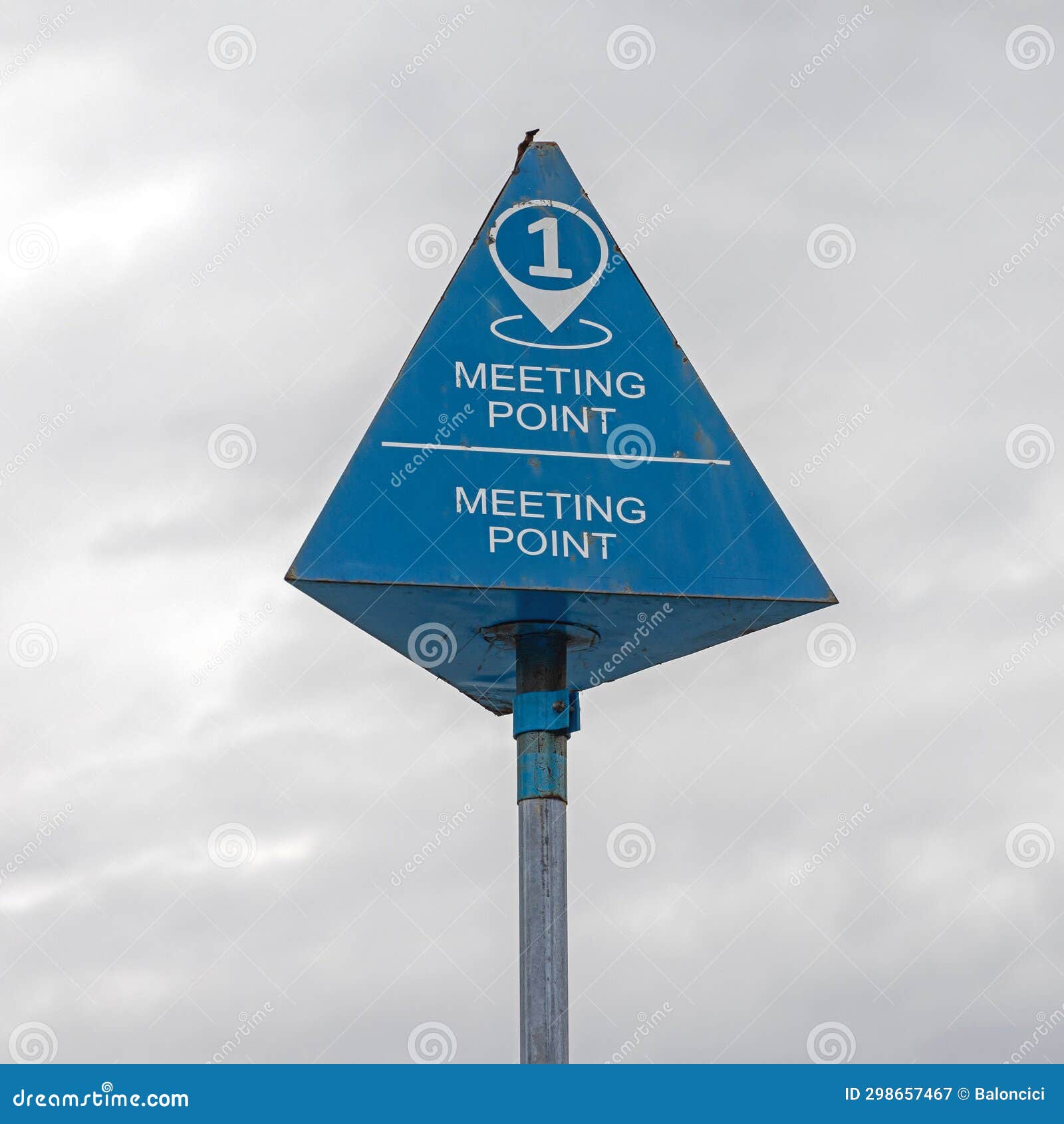 One Meeting Point Sign stock image. Image of landmark - 298657467