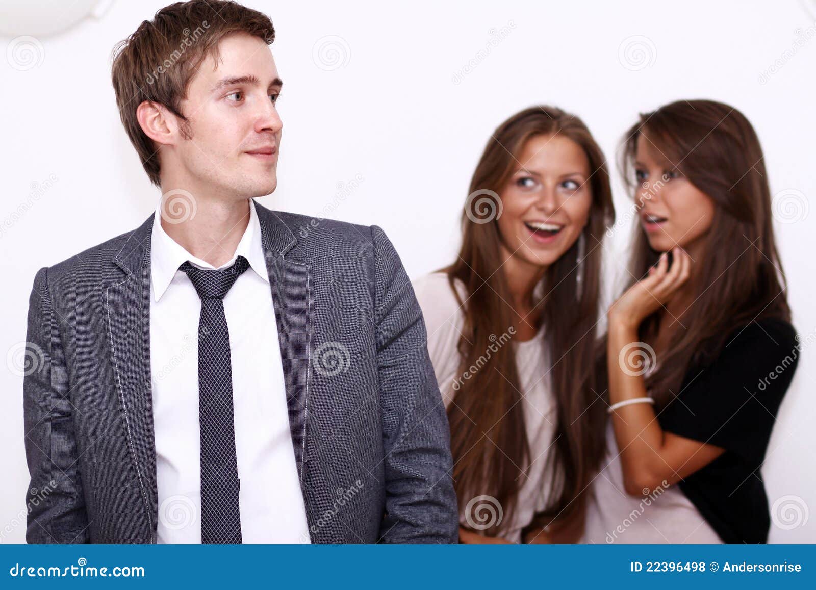 One men and two girls stock photo. Image of humen, positivity - 22396498