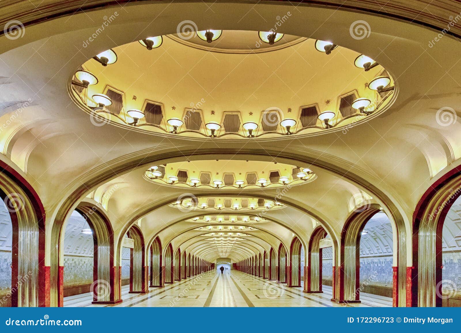 One of the Metro Stations in Moscow Underground Railway Editorial Stock ...