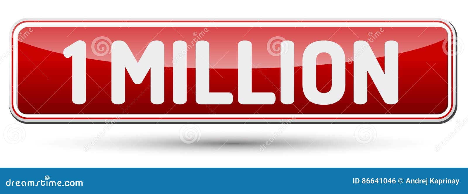 ONE MILLION - Abstract Beautiful Button with Text. Stock Vector ...