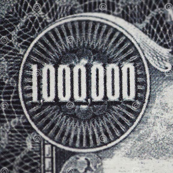 One million dollar note stock photo. Image of number - 41995376