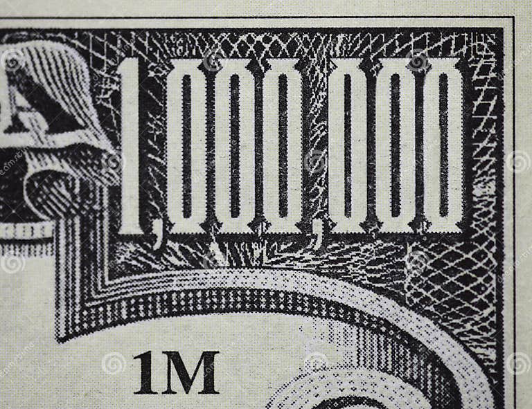 One million dollar note stock photo. Image of dollar - 41996024