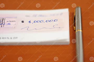One million dollars cheque stock image. Image of economic - 2126951