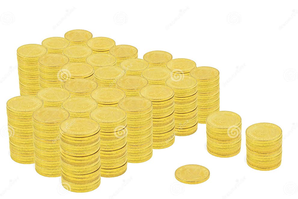 One Million Dollars in Gold Coins Stock Photo - Image of investment ...