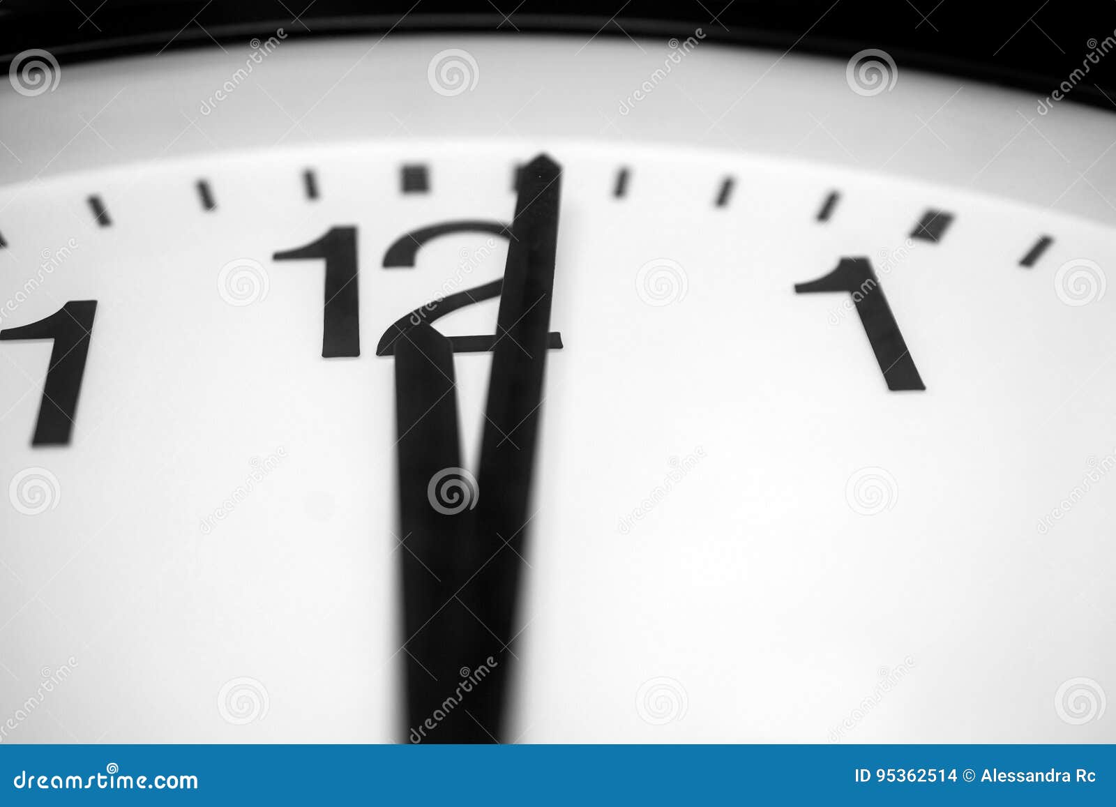 One minute past midnight stock photo. Image of vintage - 95362514