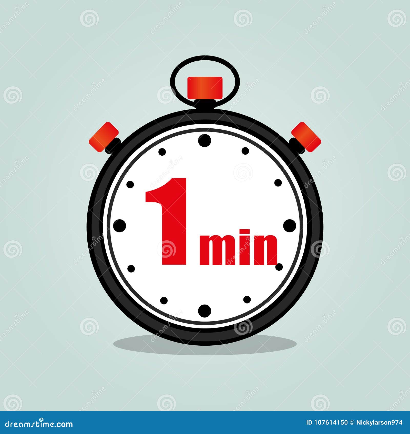 One Minute Stopwatch Vector Illustration | CartoonDealer.com #107507060