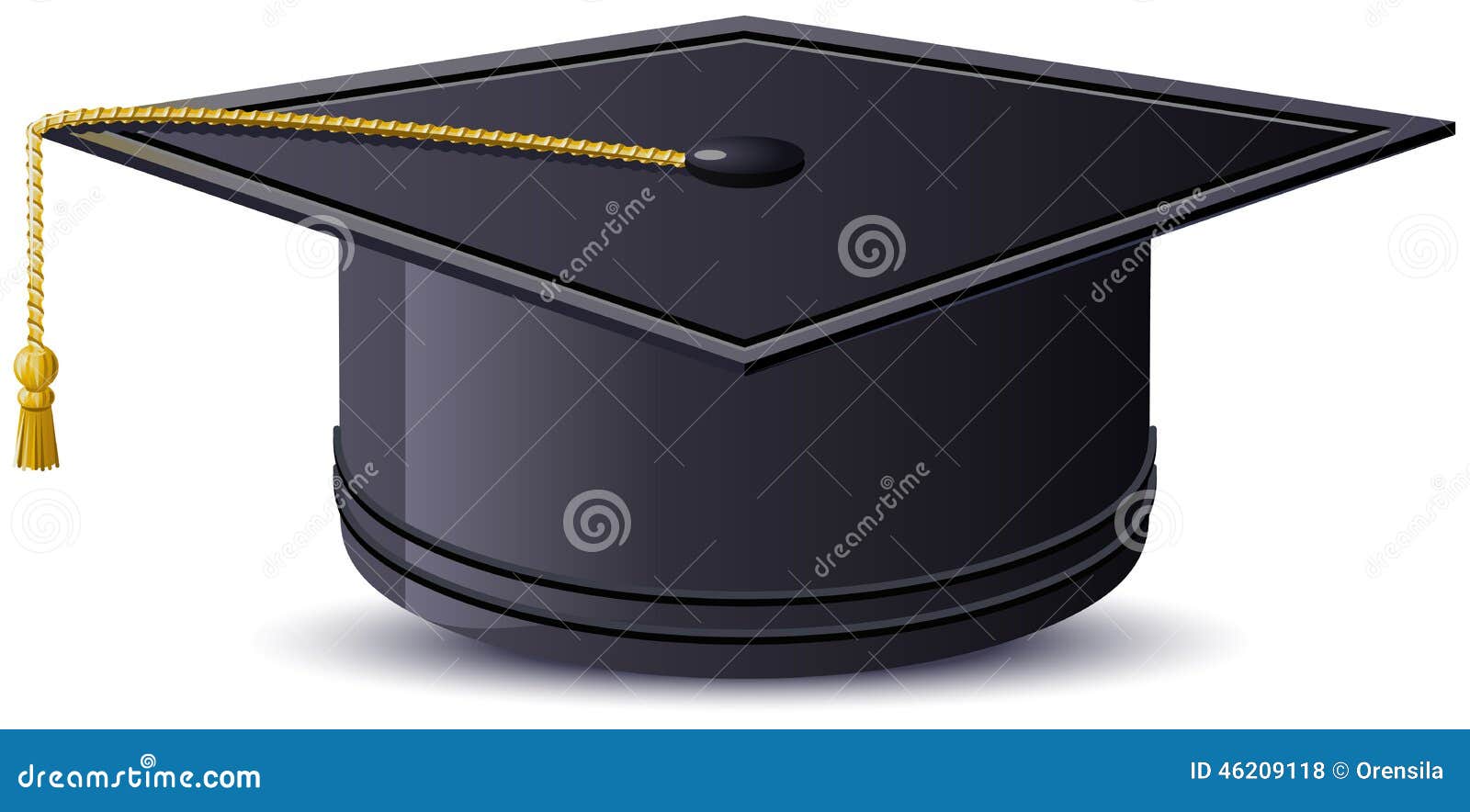 One mortarboard stock vector. Illustration of vector - 46209118