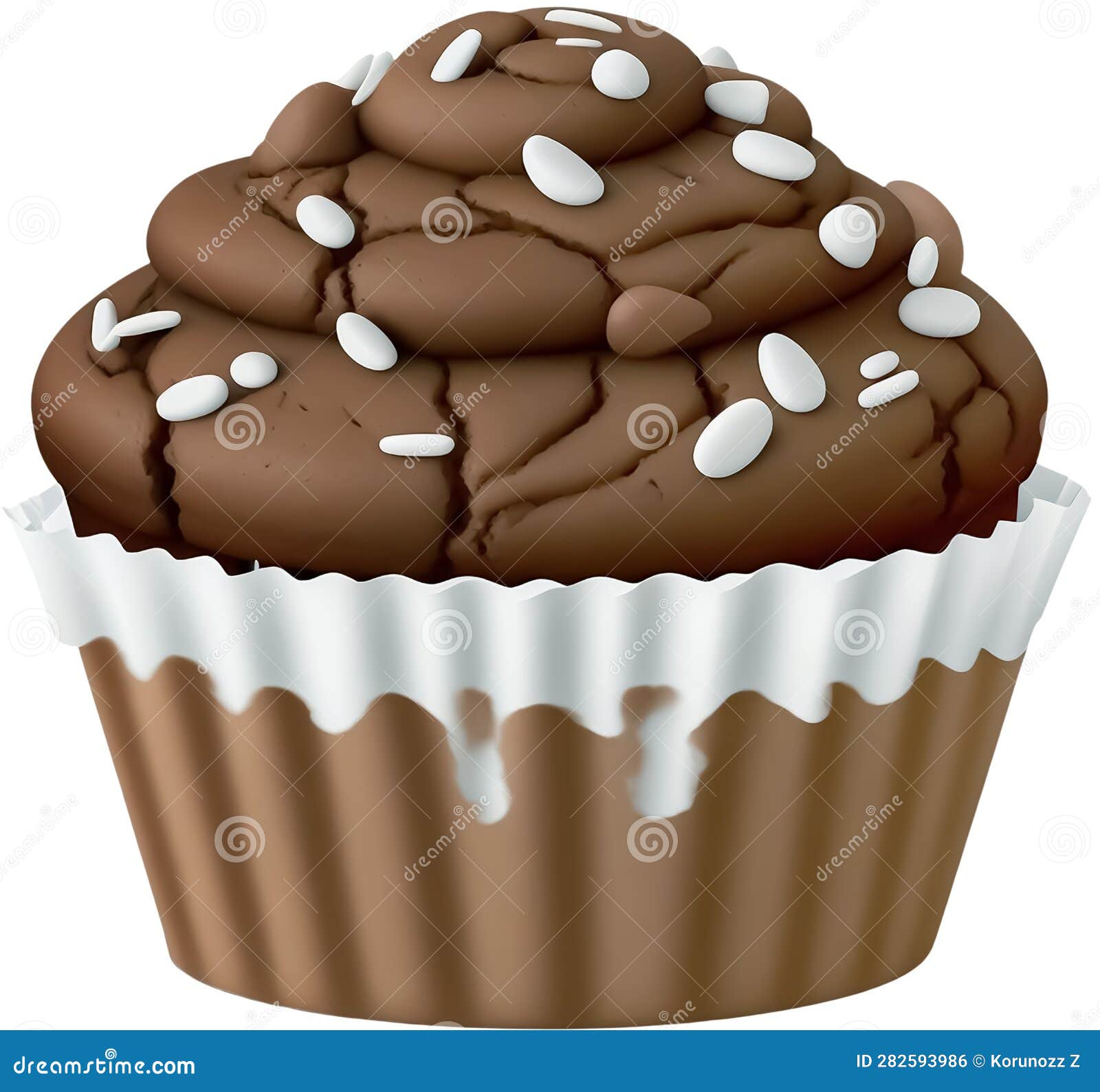 One of a Most Delicious Muffin 3d. Stock Photo - Illustration of dark ...