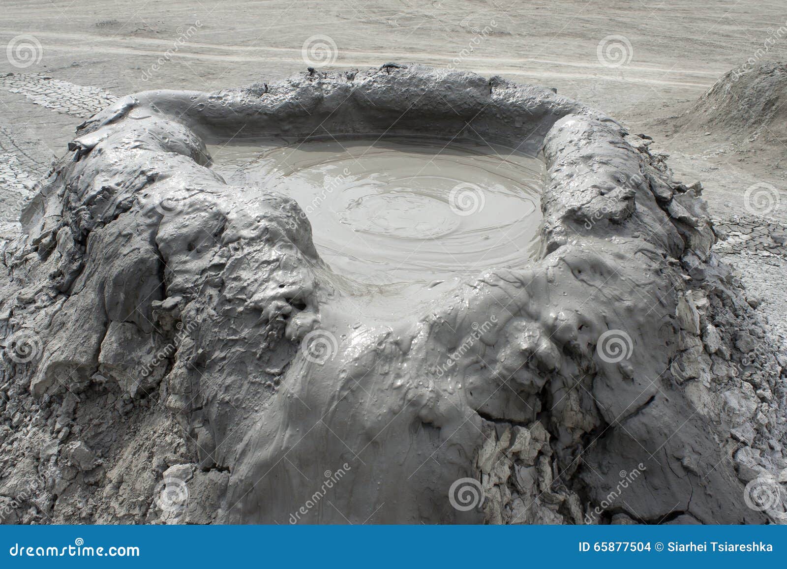 One Mud Volcano in Gobustan National Park. Stock Photo - Image of ...