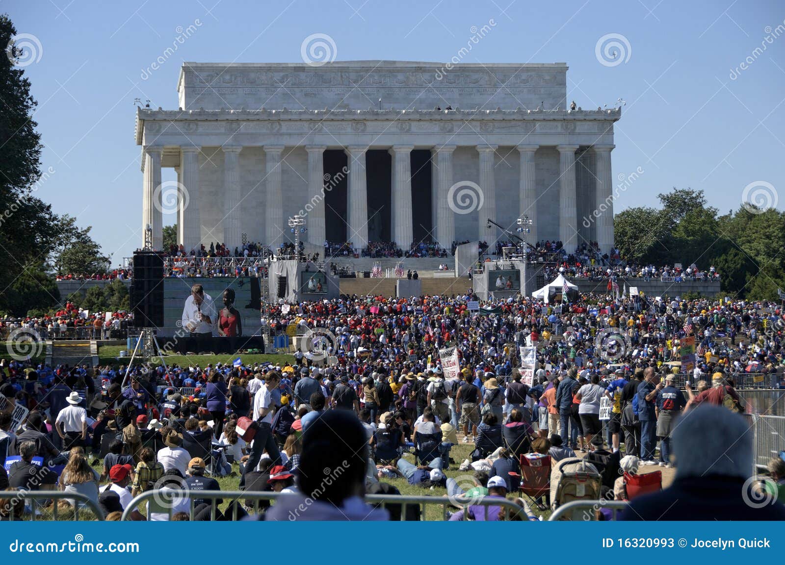 One Nation Rally - Lincoln Memorial, Washington, D Editorial Stock ...