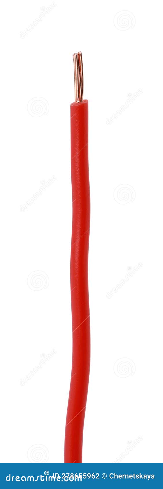 One New Electrical Wire Isolated on White Stock Photo - Image of ...