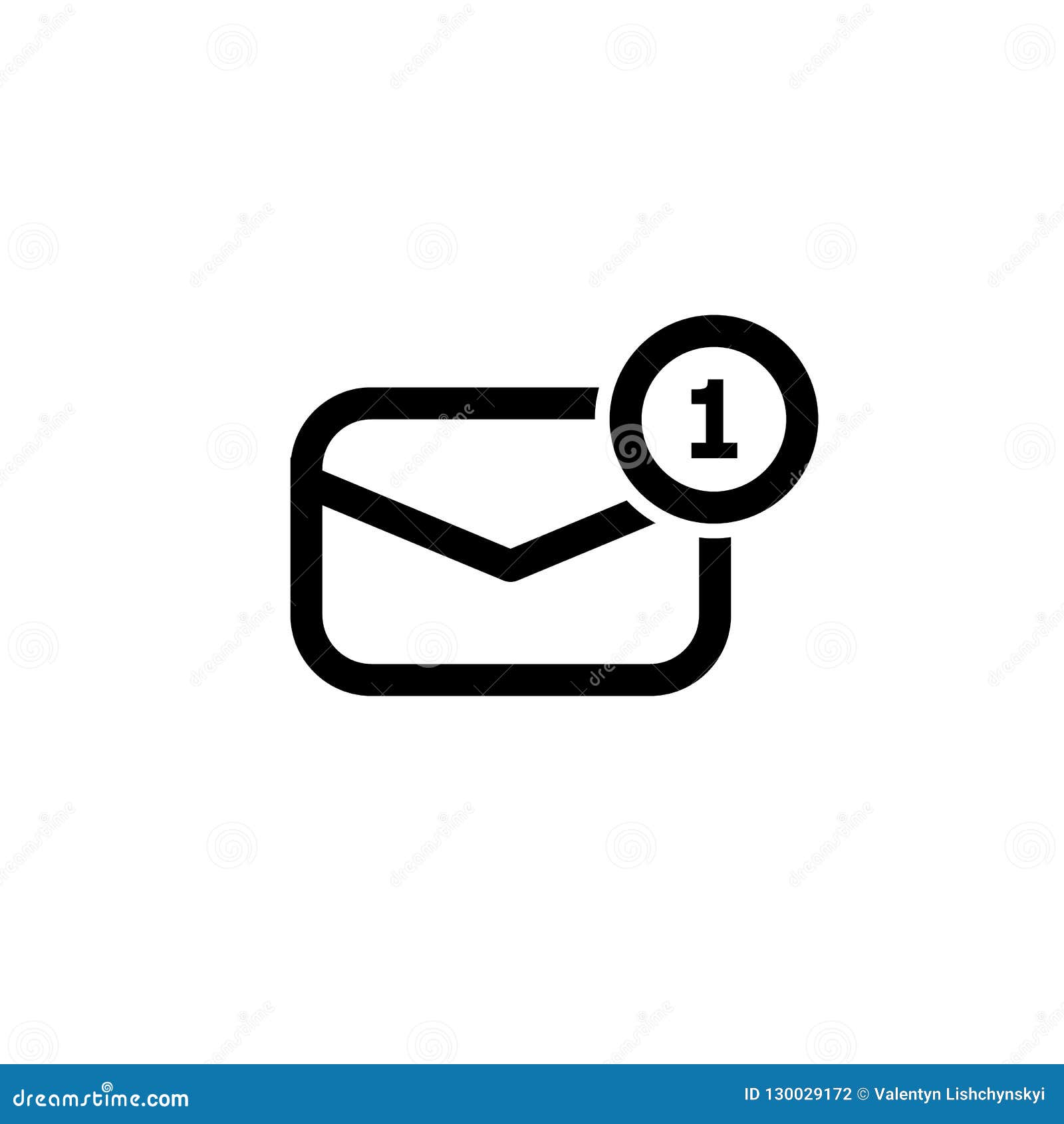 One New Message. Mail Icon Vector, Message Symbol Stock Illustration ...