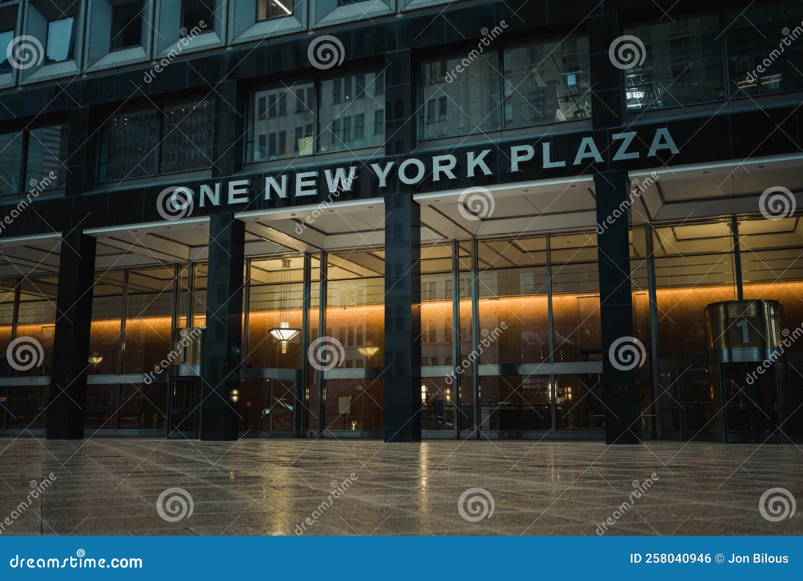 One New York Plaza Sign, Manhattan, New York Stock Photo - Image of ...