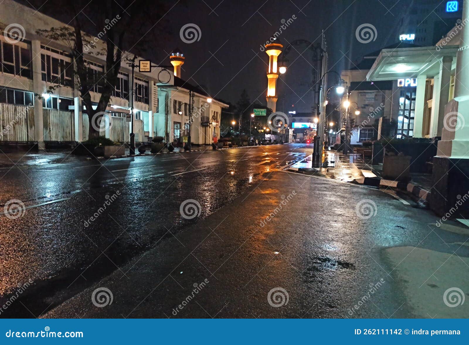 One Night at Jalan Braga Bandung West Java Editorial Photography ...