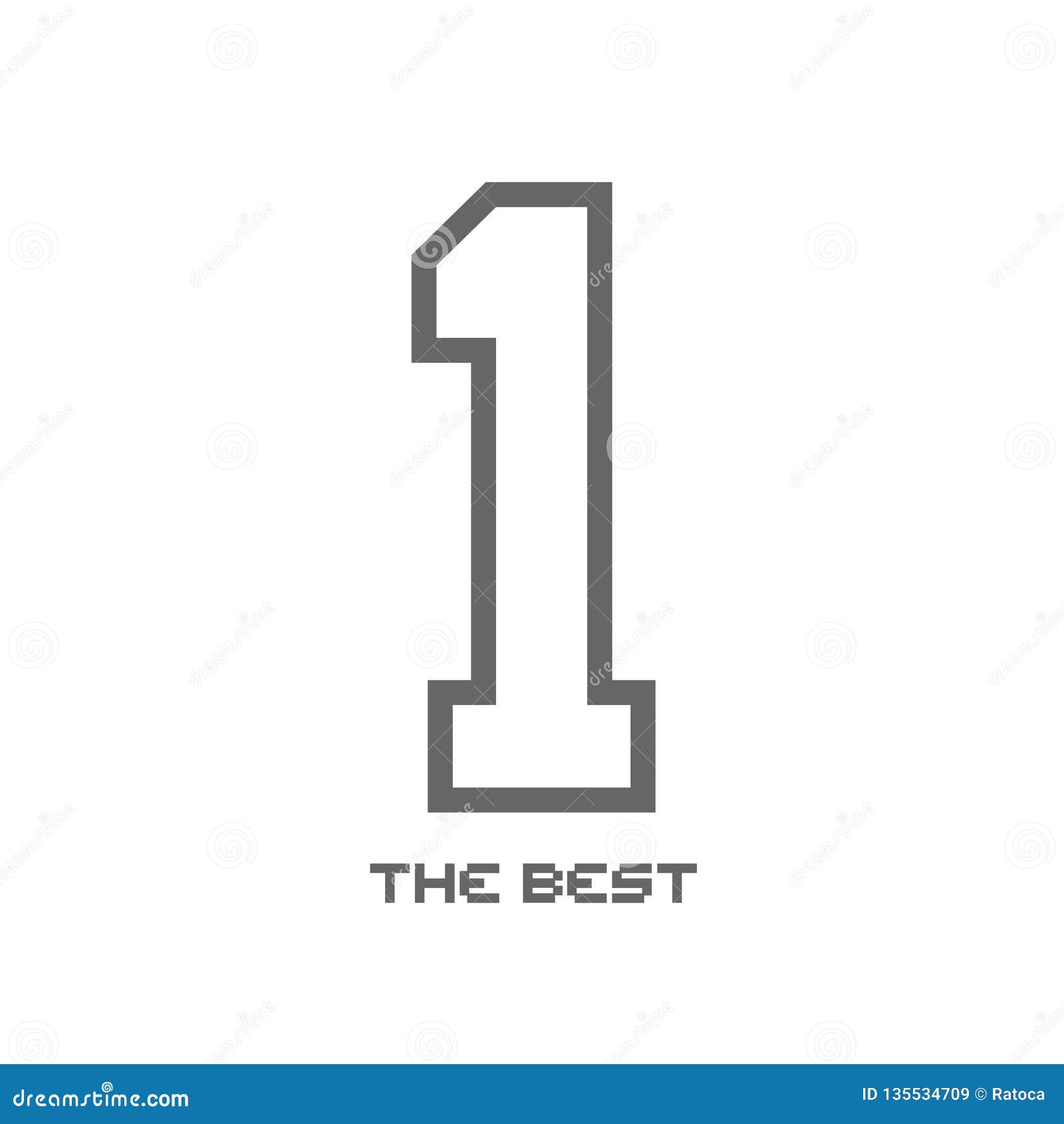 One Number and the Best Message Stock Vector - Illustration of vector ...