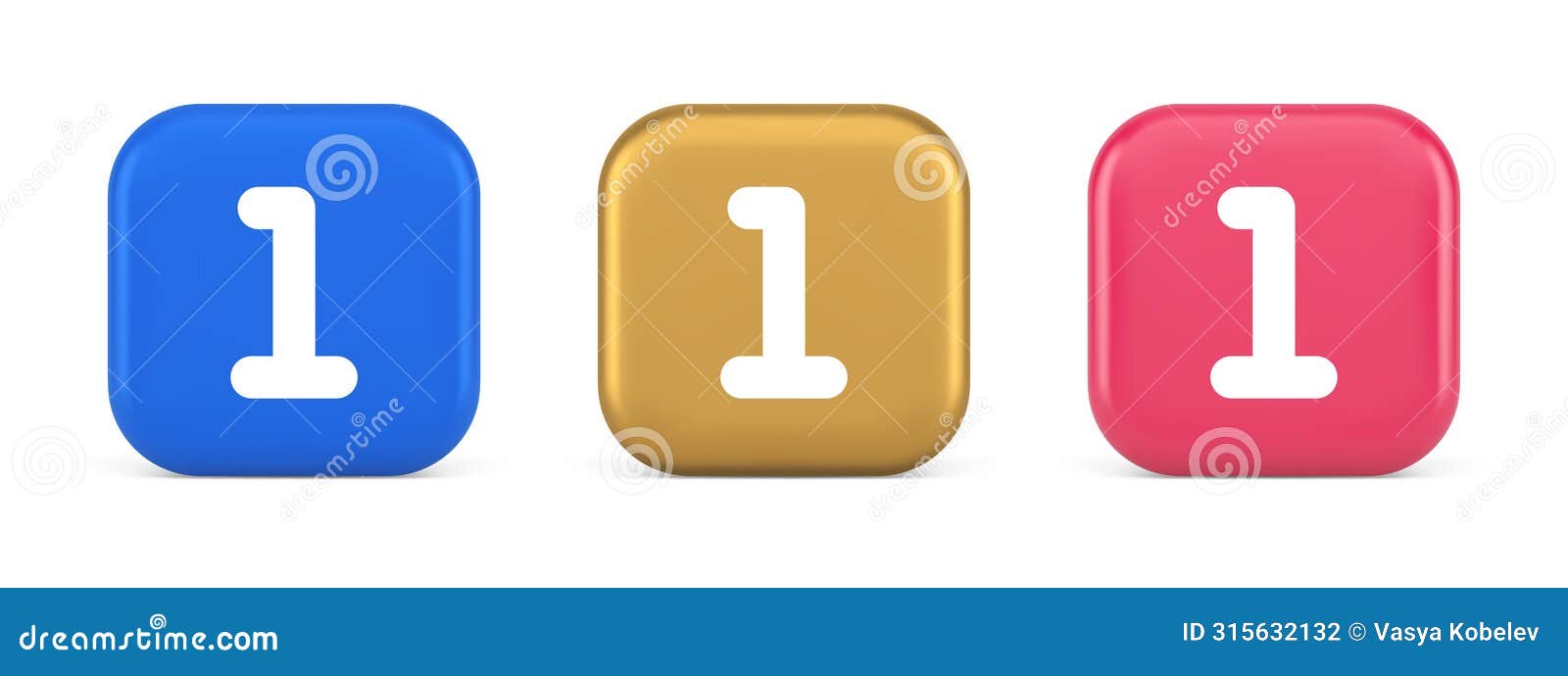 One Number Button Finance Counting Panel Keyboard User Interface 3d ...