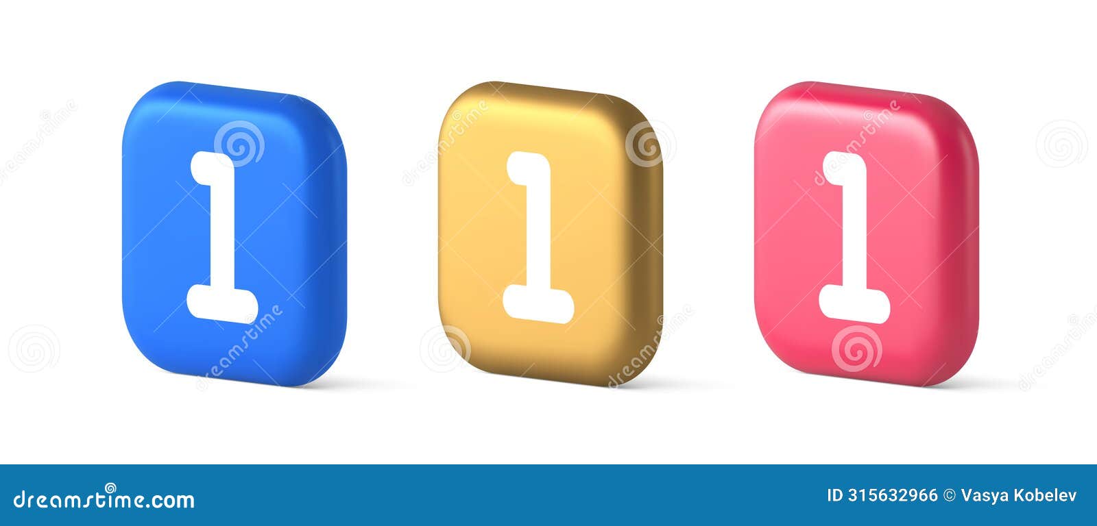 One Number Button Finance Counting Panel Keyboard User Interface 3d ...