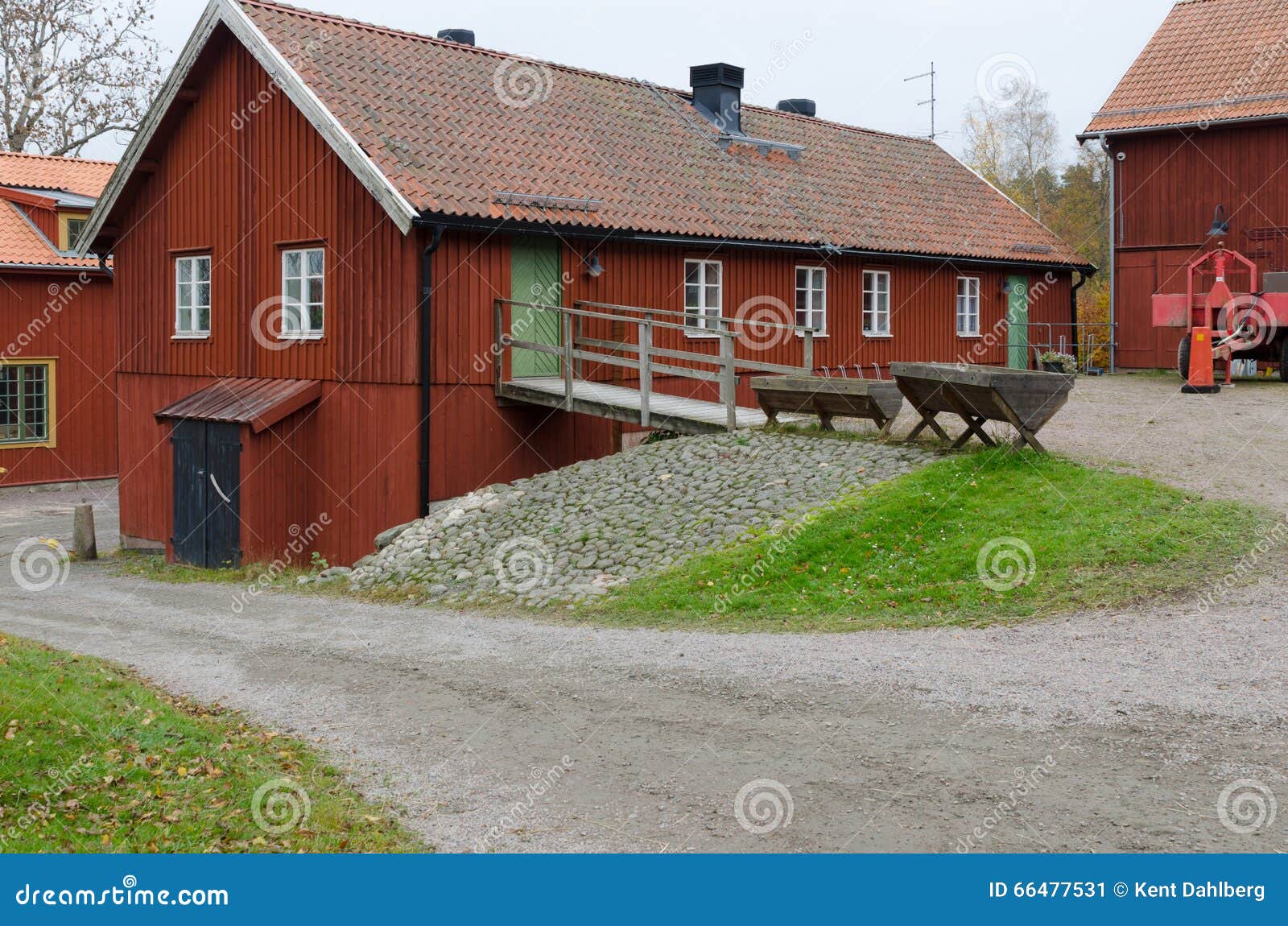One Old Barn at Gunnebo Castle Stock Image - Image of barn, land: 66477531