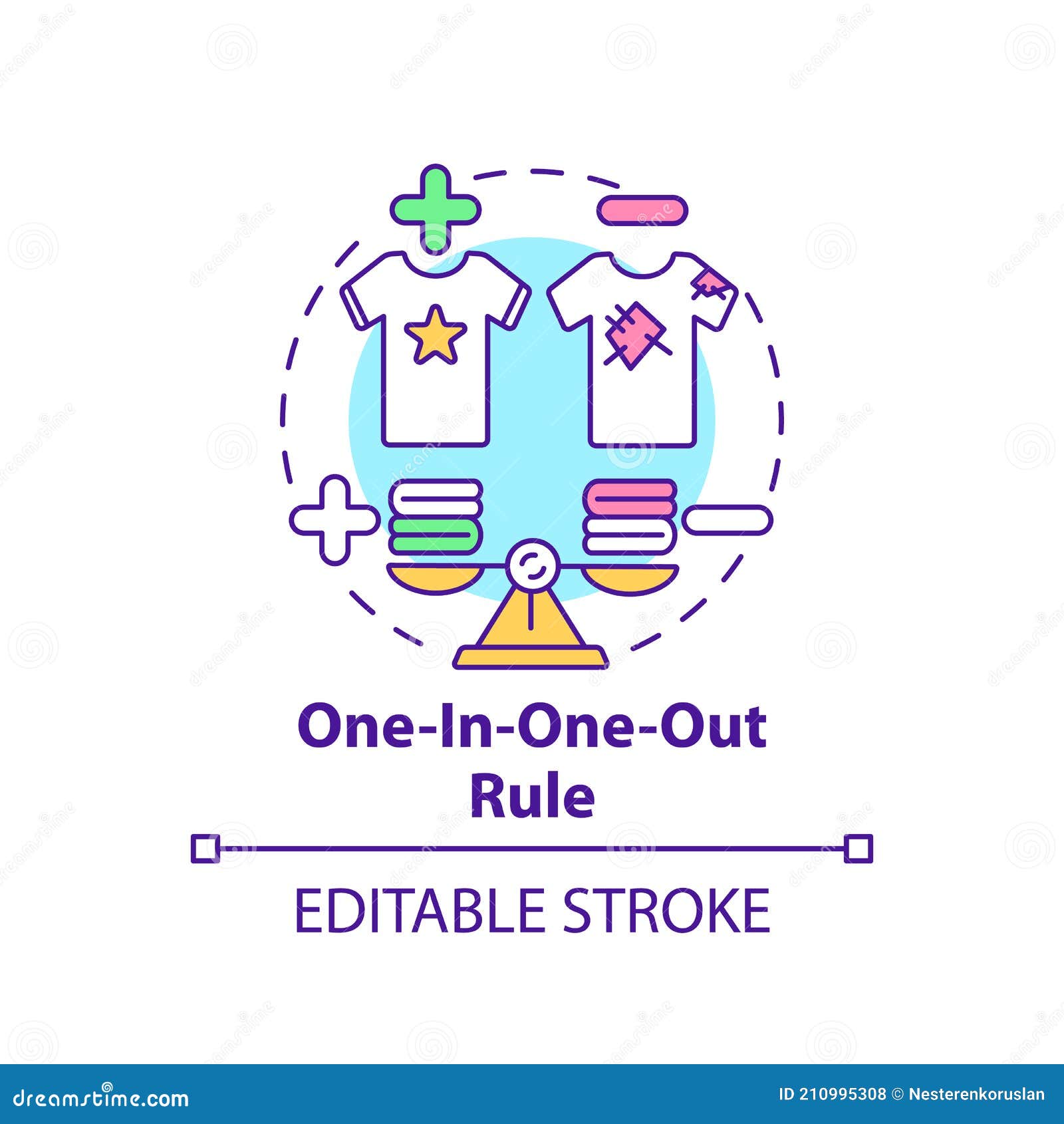 One-in-one-out Rule Concept Icon Stock Vector - Illustration of donate ...