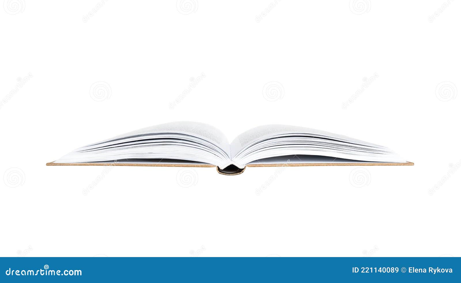 One Open Book Isolated on White Background Stock Image - Image of ...