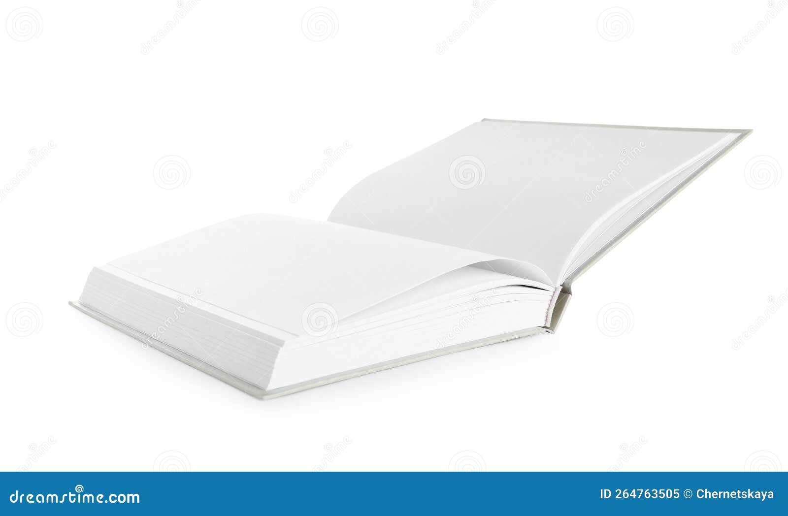 One Open Hardcover Book Isolated on White Stock Image - Image of open ...