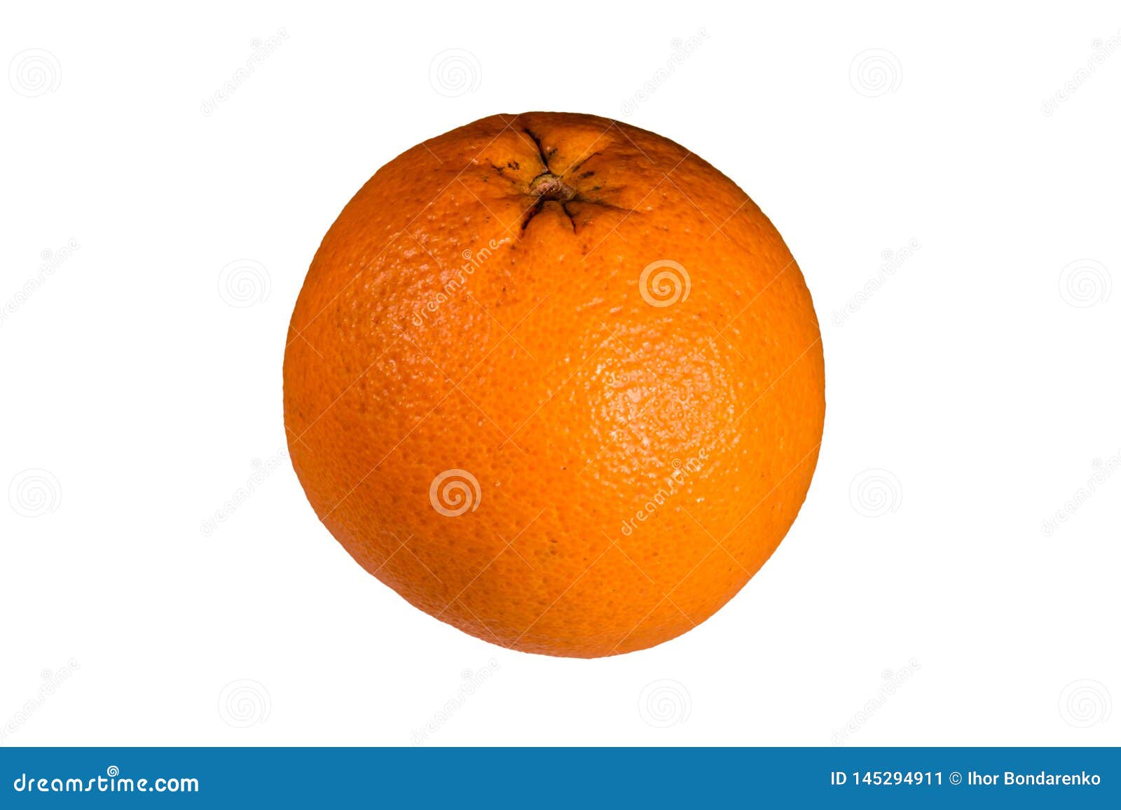 One Orange Fruit Isolated on a White Background Stock Image - Image of ...
