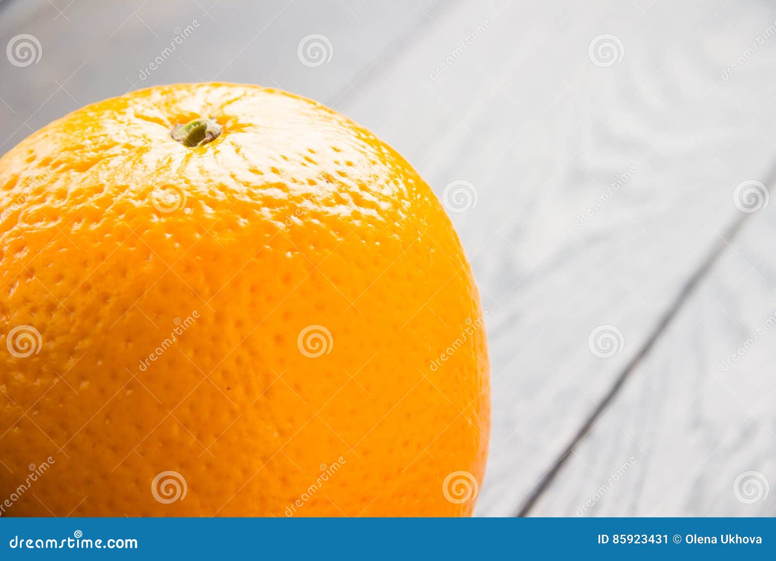 One Orange on the Table. Close-up. Stock Image - Image of colors, slice ...