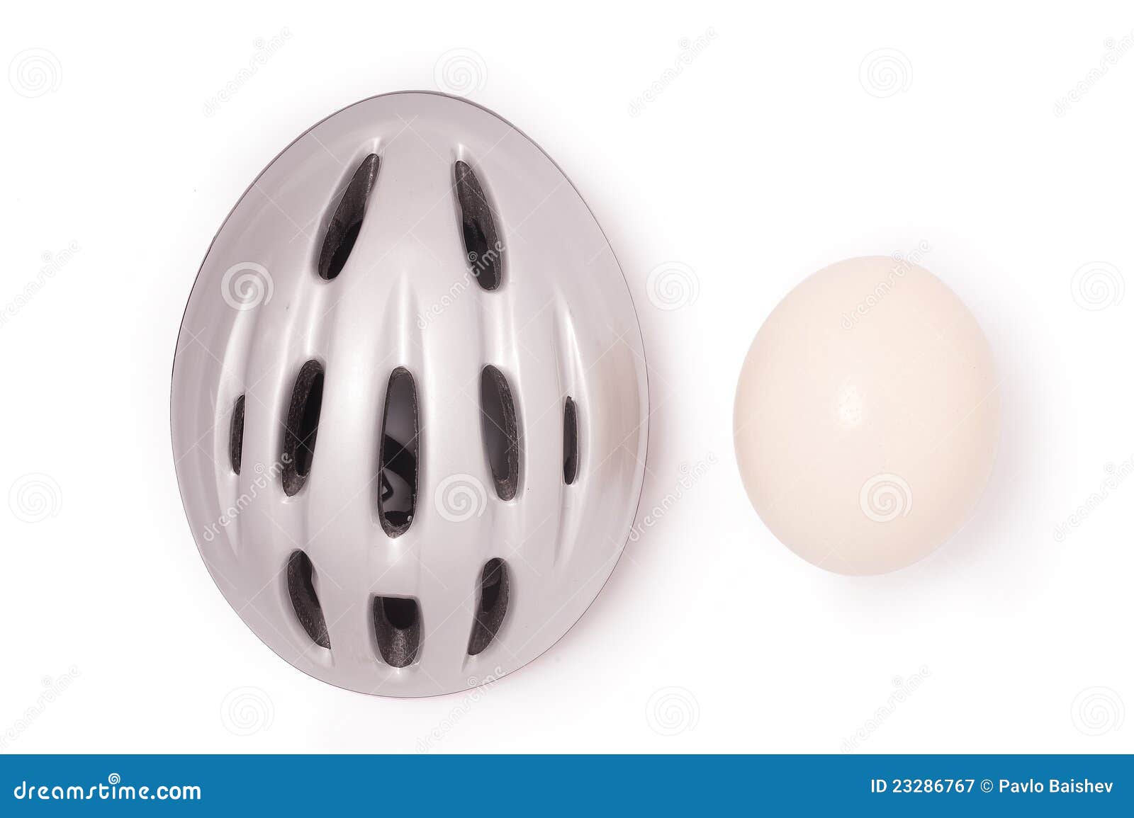 One Ostrich Egg and Bicycle Helmet Stock Image - Image of growing, bird ...