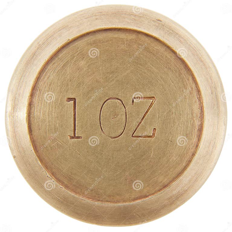 One Ounce Weight stock photo. Image of ounce, lead, weight - 25200348