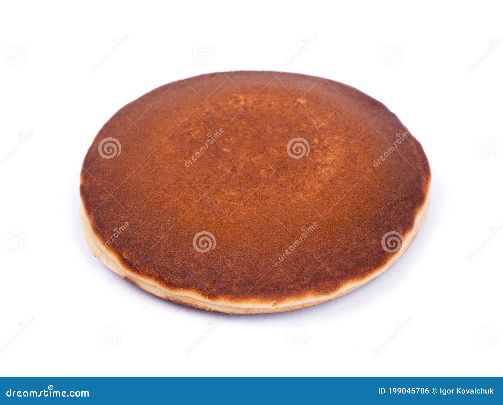 One pancake isolated stock photo. Image of meal, bakery - 199045706