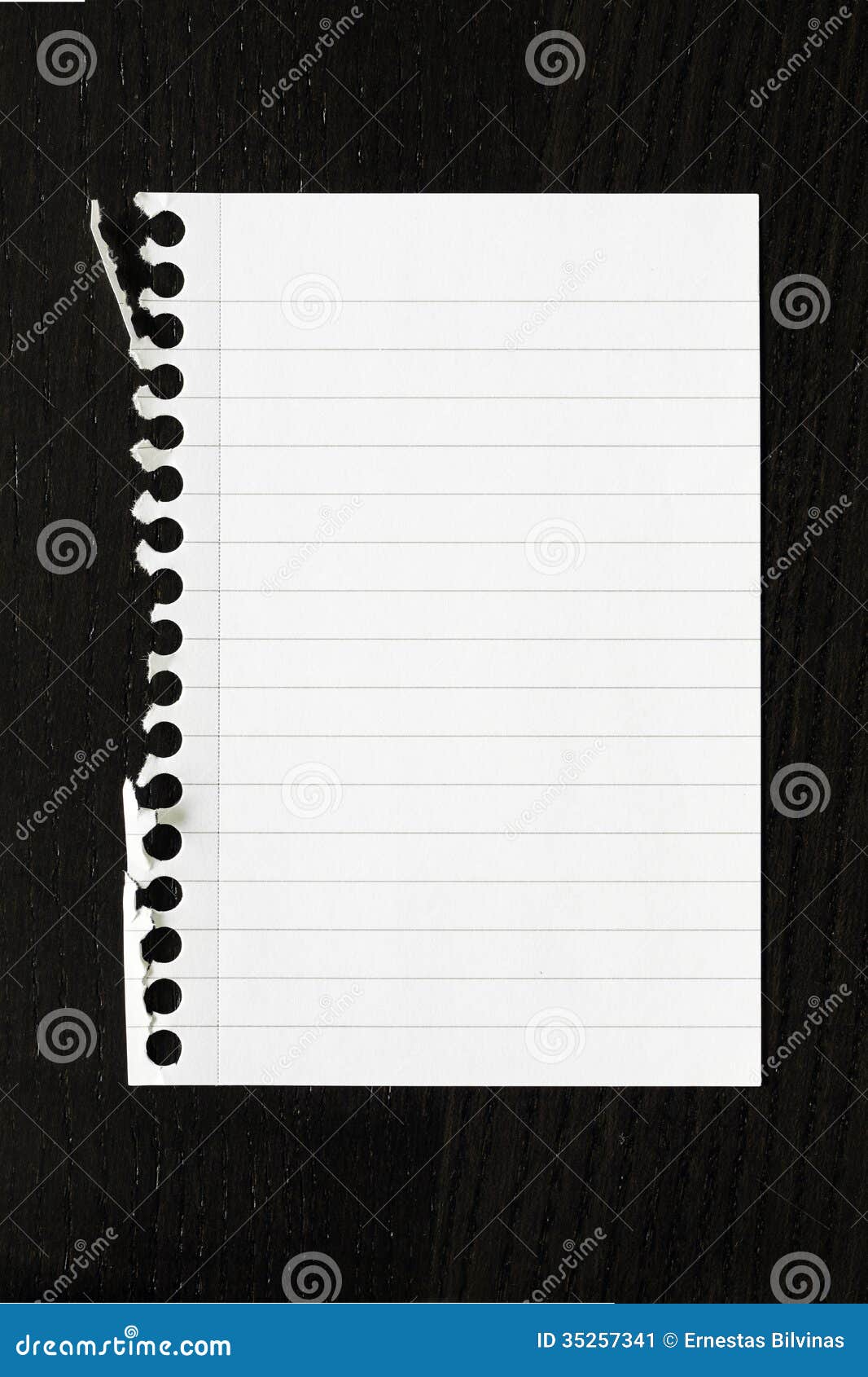 One paper from notebook stock image. Image of texture - 35257341