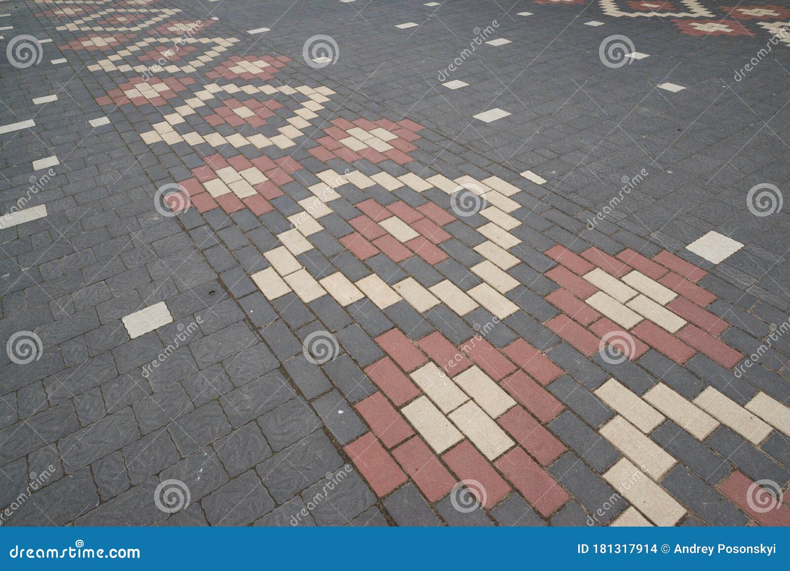 One Pavement Tiles with a Pattern Stock Photo - Image of decoration ...