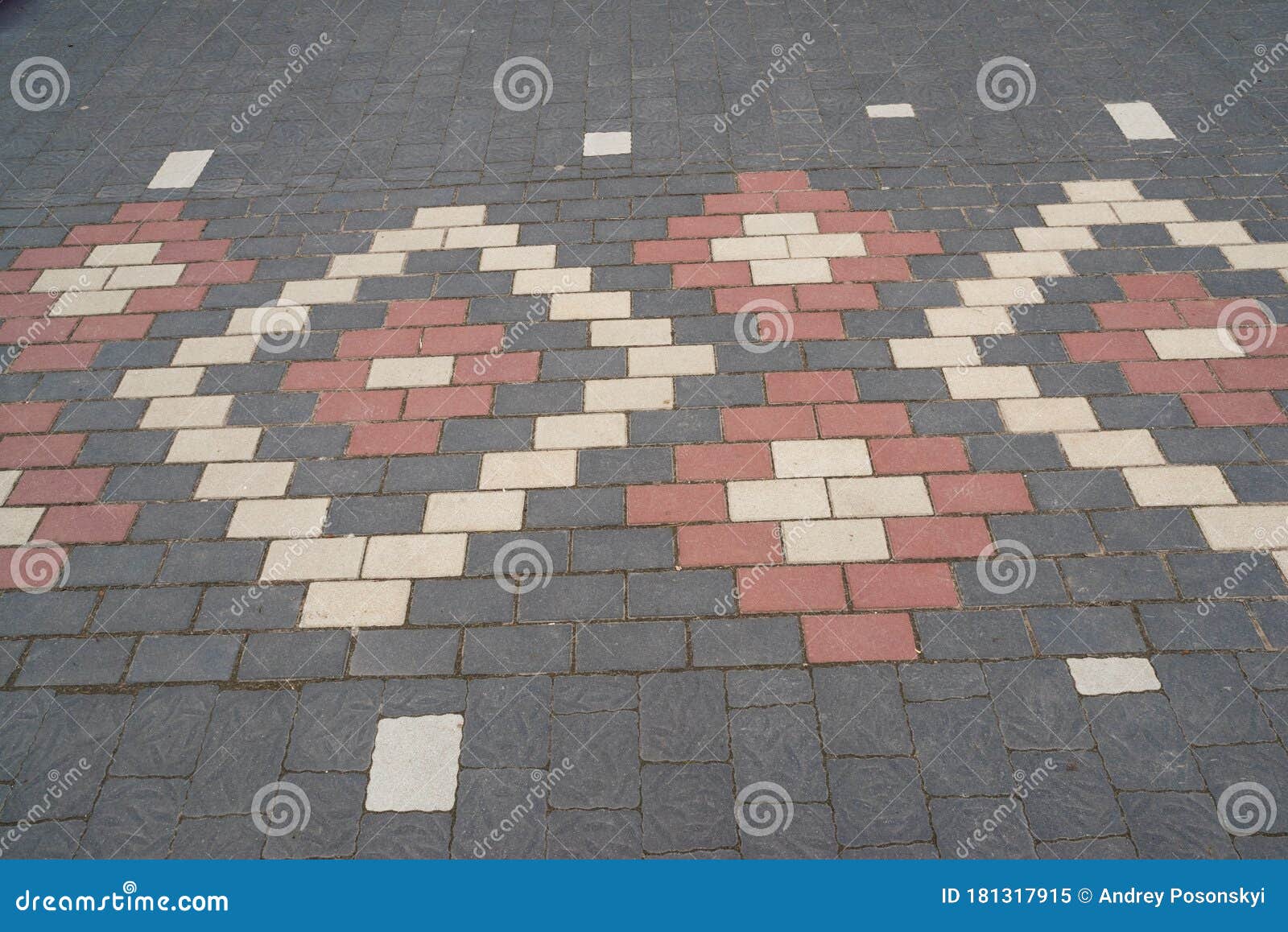 One Pavement Tiles with a Pattern Stock Image - Image of abstract ...