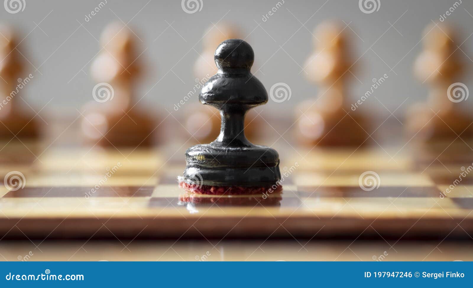 One pawn against many stock photo. Image of enemy, board - 197947246
