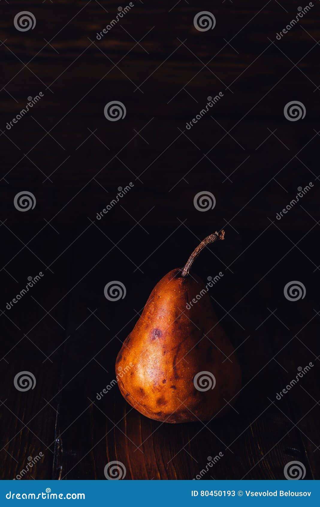 One Pear on Dark Background Stock Image - Image of glare, fruit: 80450193