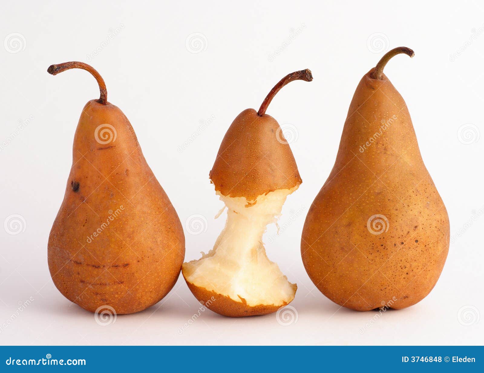 One Pear Eaten stock photo. Image of colors, dessert, combination - 3746848