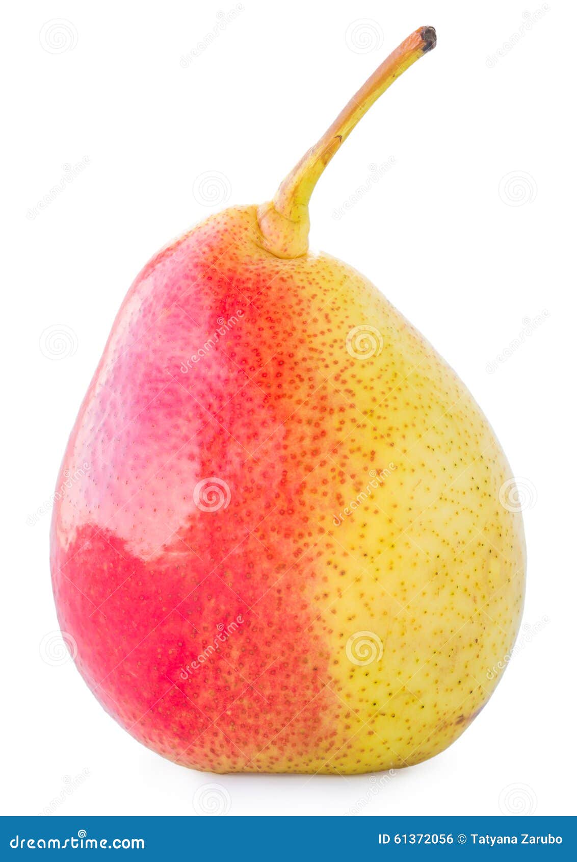 One Pear on a White Background Stock Photo - Image of pear, diet: 61372056