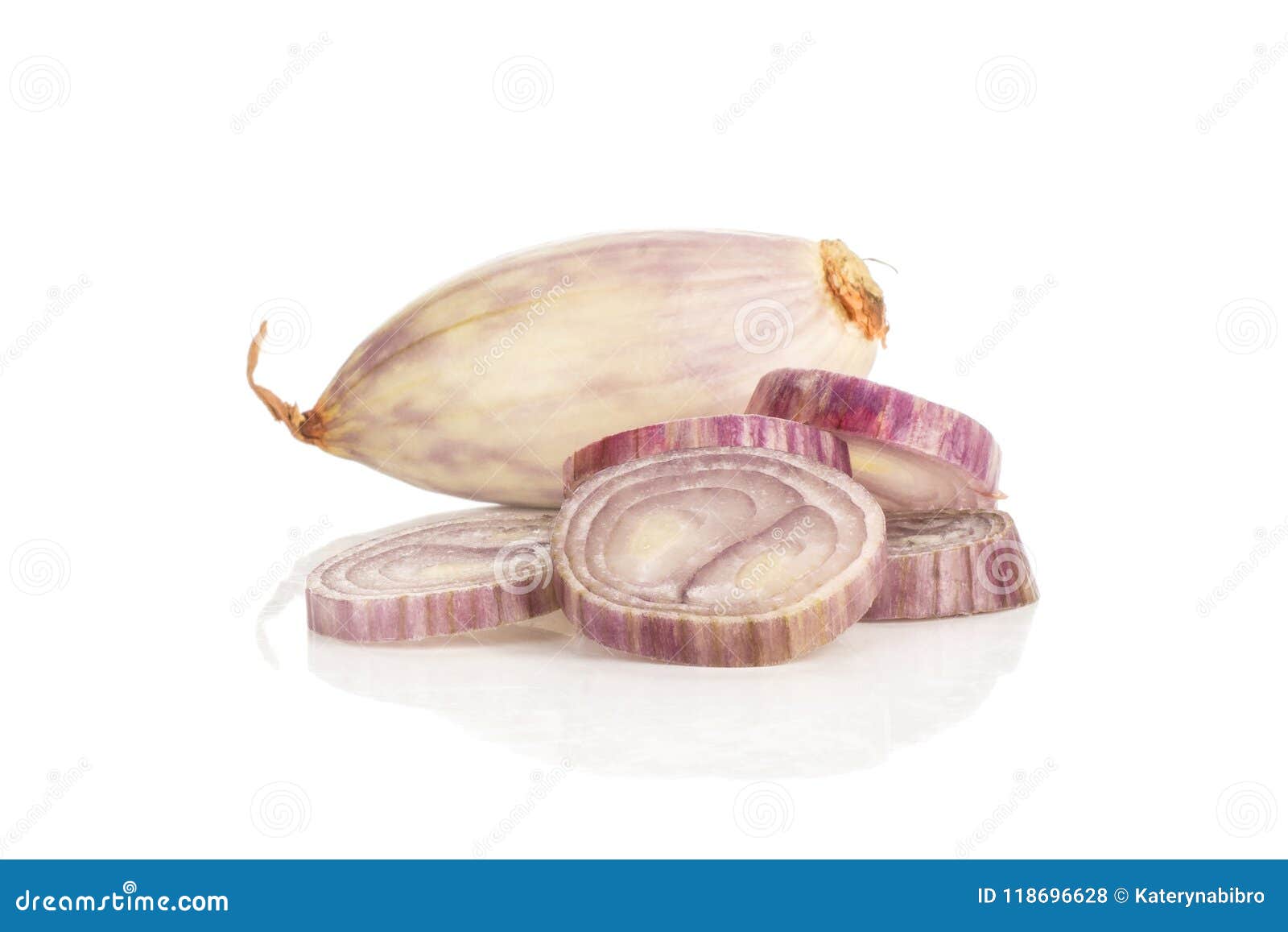 Fresh Raw Long Shallot Onion Isolated on White Stock Photo - Image of ...