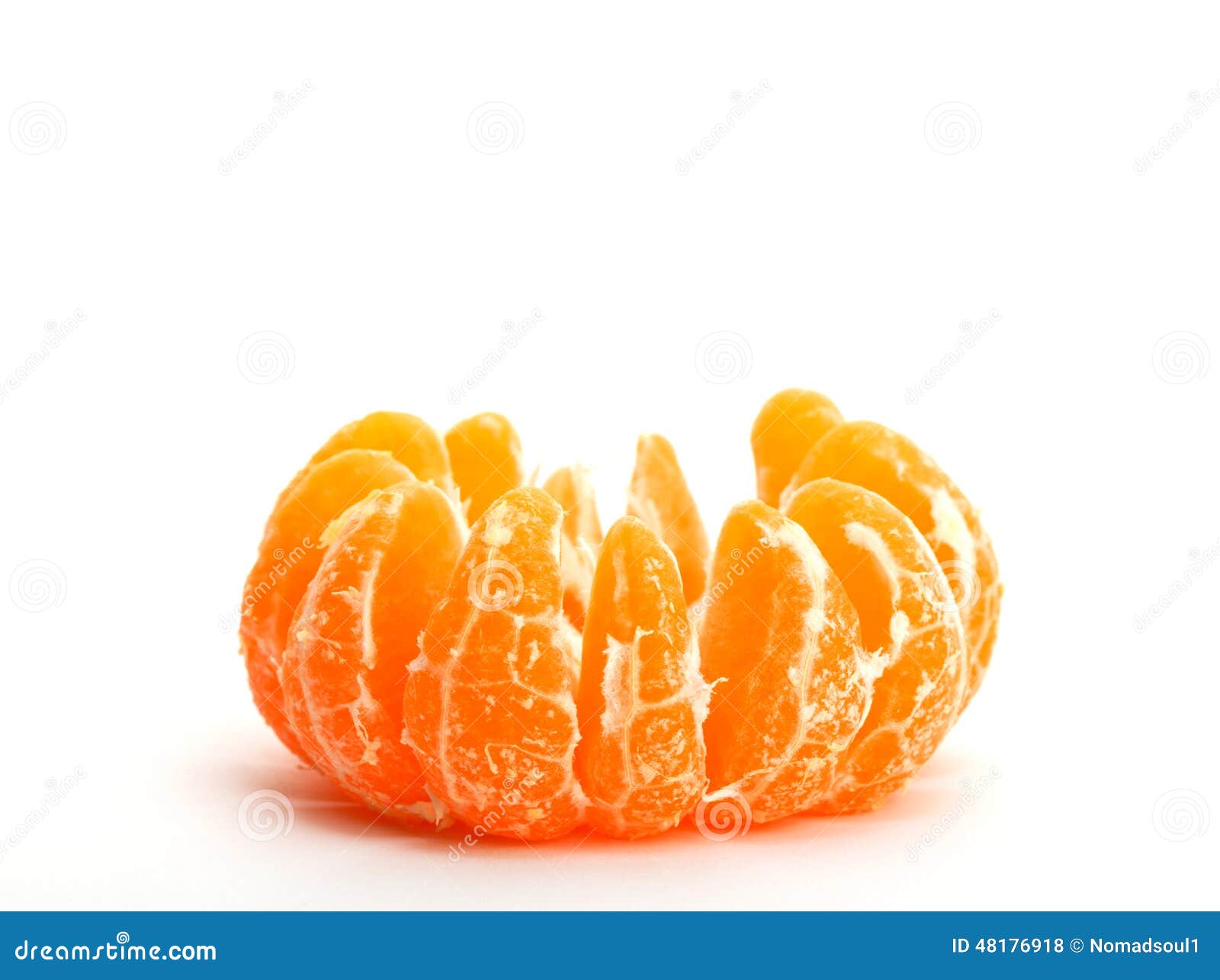 One peeled tangerine stock photo. Image of fruit, snack - 48176918