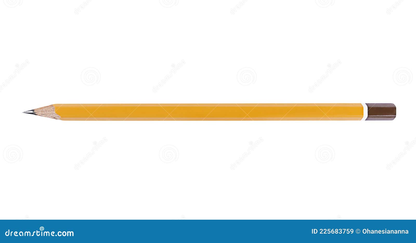 One Pencil Isolated on a White Background Stock Image - Image of ...