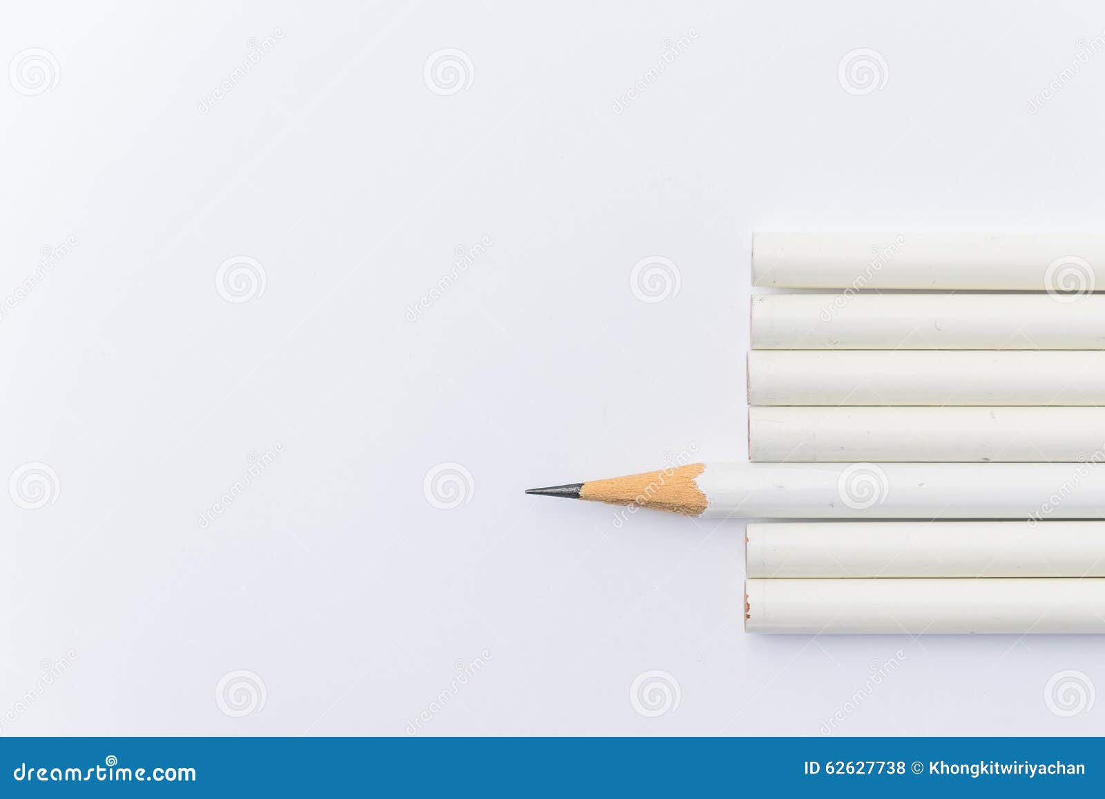 One Pencil among Many Pencils Stock Photo - Image of office, pure: 62627738