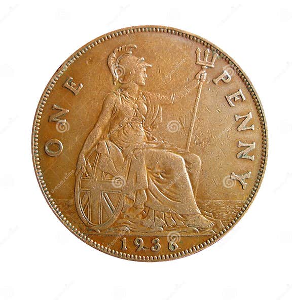 One penny stock photo. Image of face, trident, cash, head - 4549324