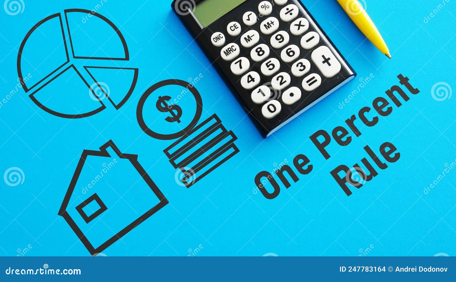 One Percent Rule is Shown Using the Text Stock Photo - Image of report ...