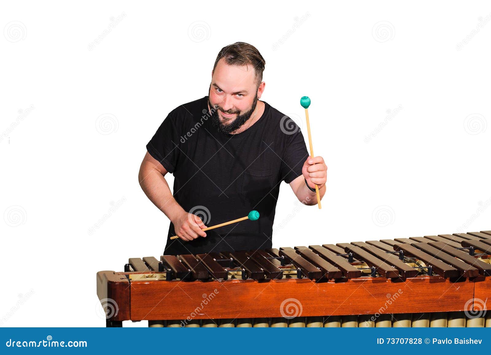 One percussion player stock photo. Image of male, colour - 73707828