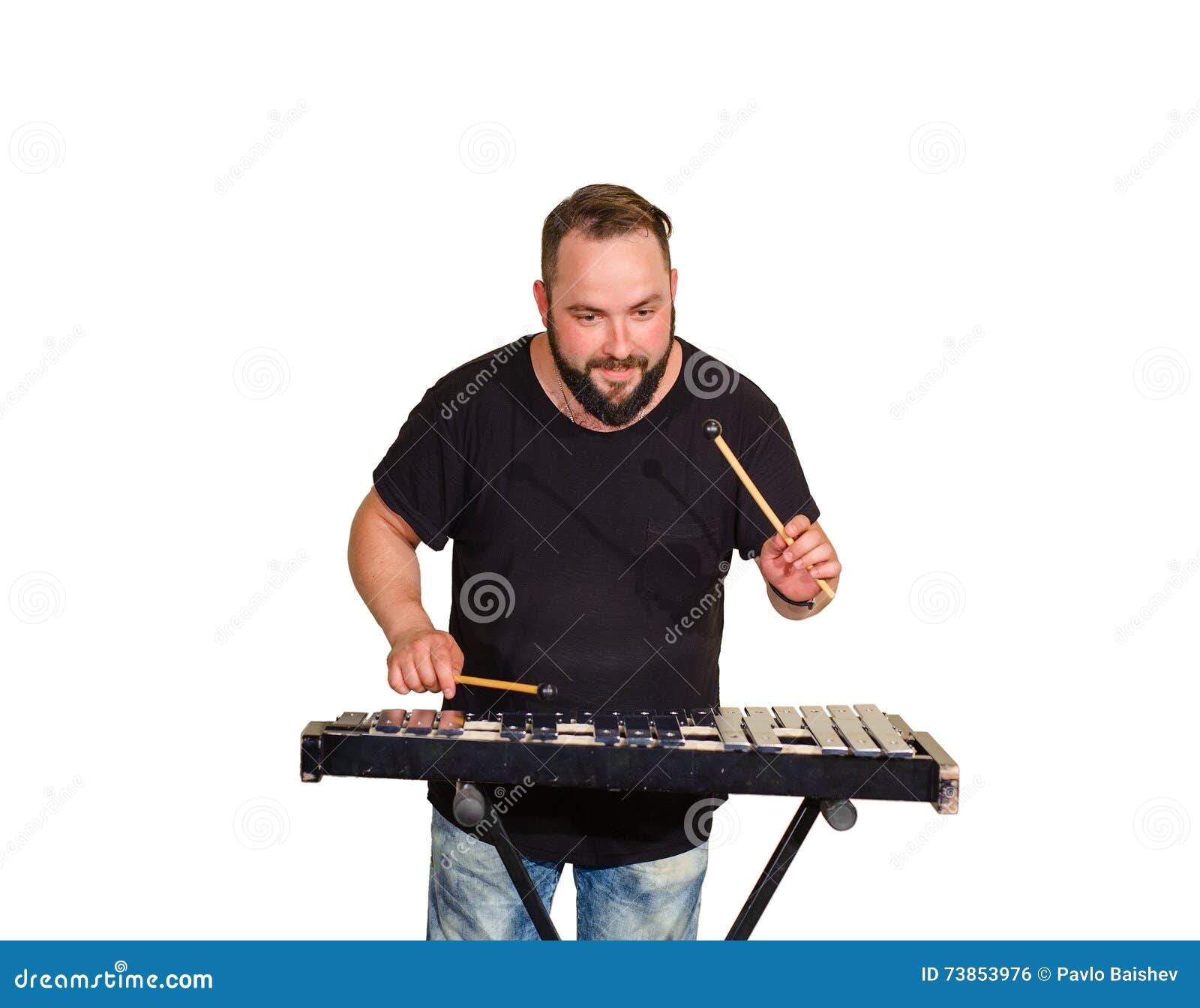 One percussion player stock photo. Image of jazz, drummer - 73853976
