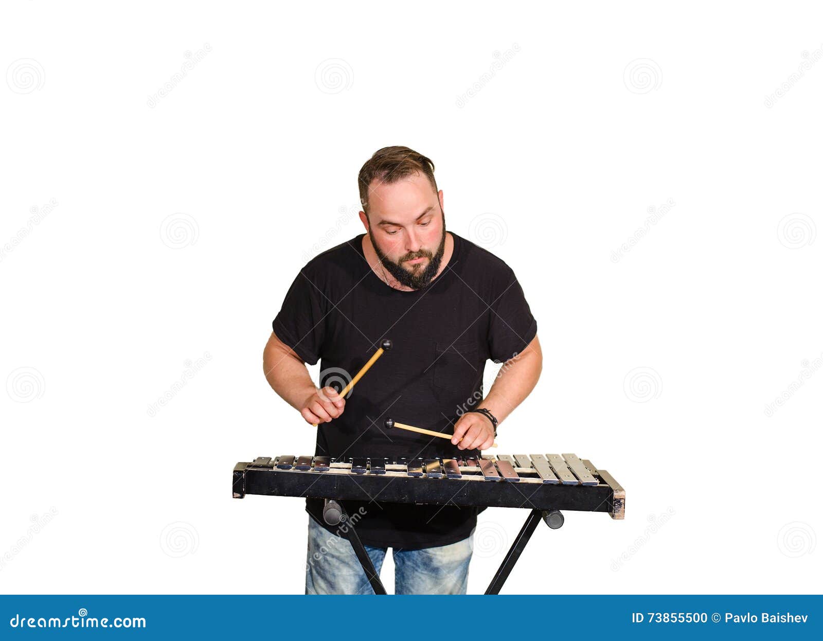 One percussion player stock photo. Image of blues, gold - 73855500