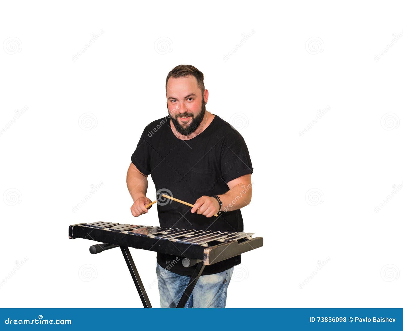 One percussion player stock photo. Image of band, beat - 73856098