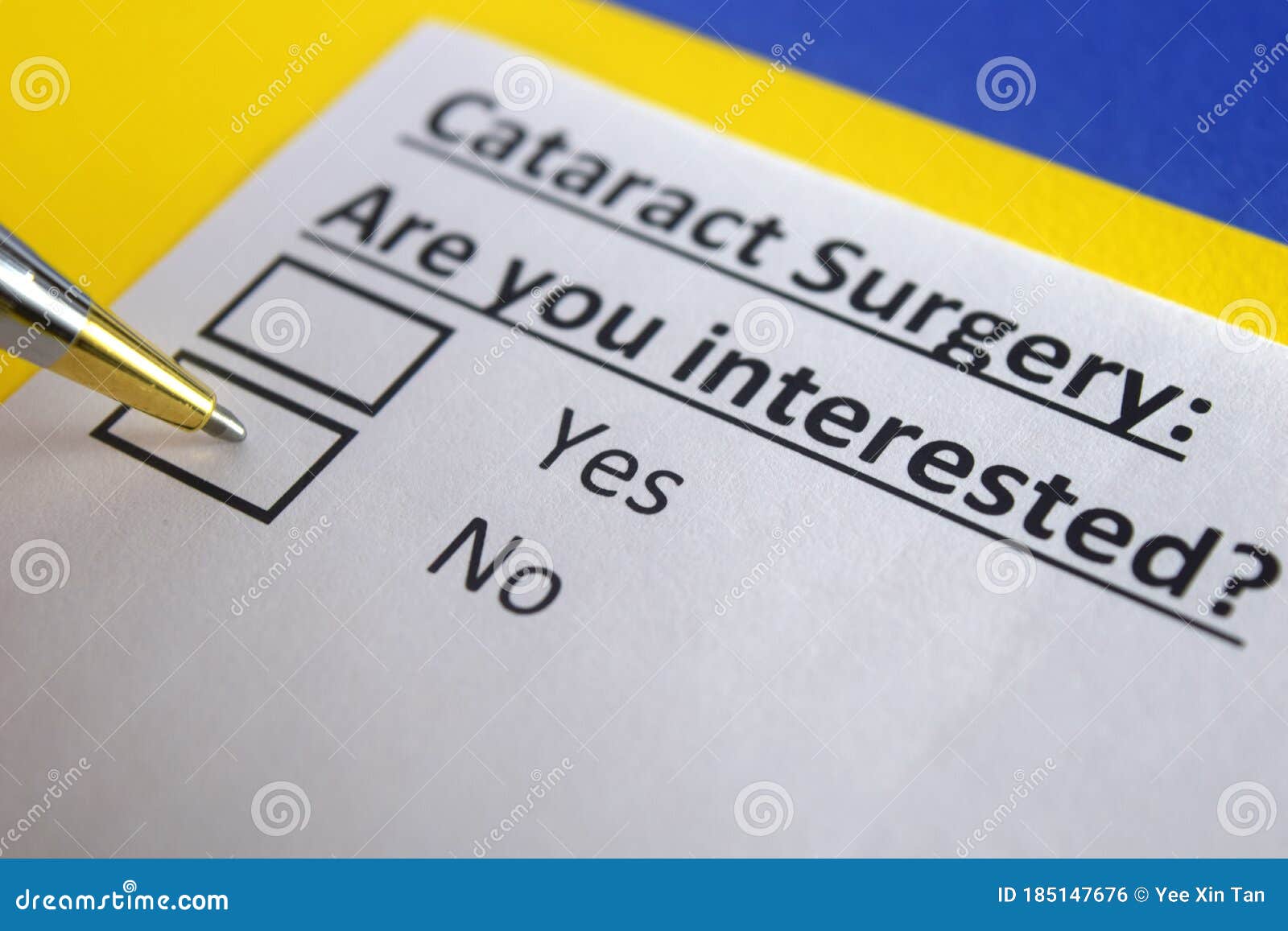Questionnaire. stock photo. Image of therapy, cataract - 185147676
