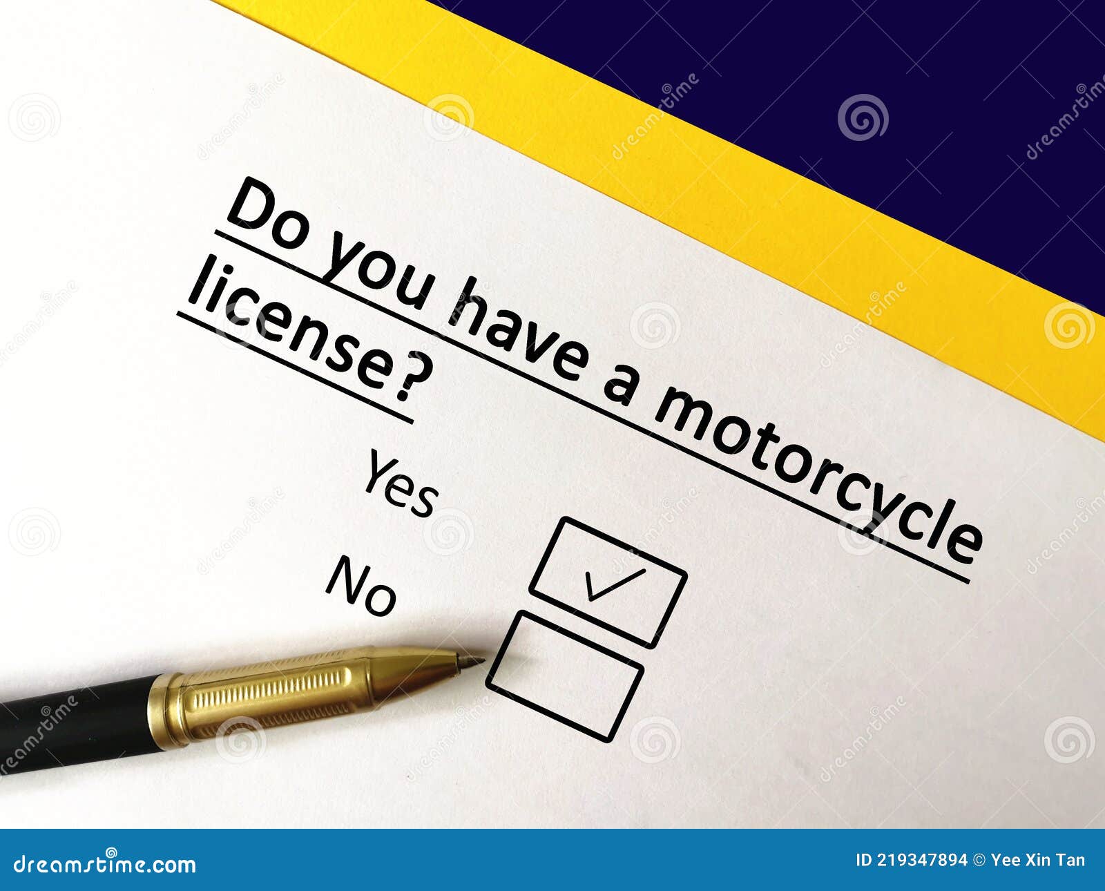 Questionnaire stock photo. Image of motorcycle, concern - 219347894